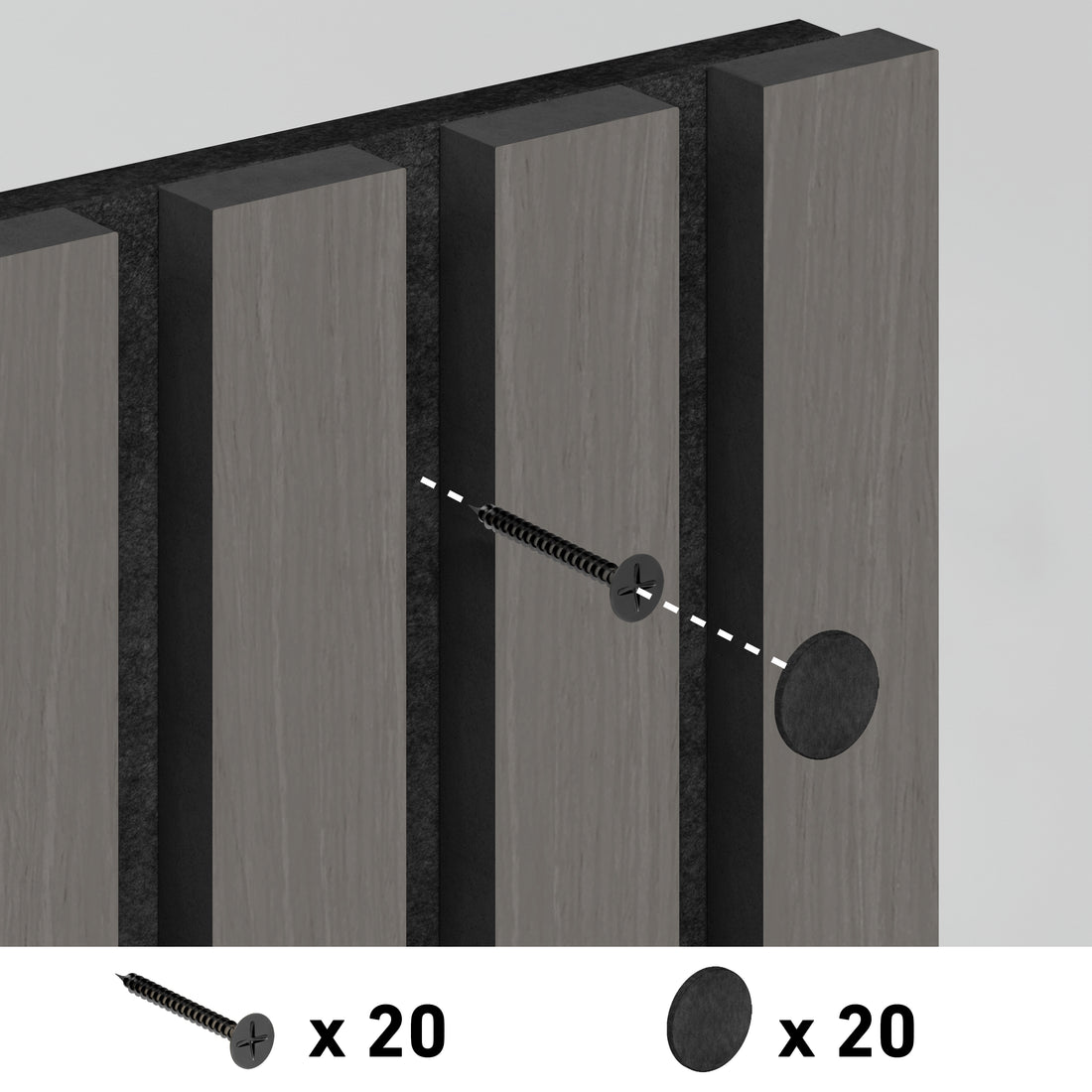 Sonolok sound-absorbing wall panel kit | Artika