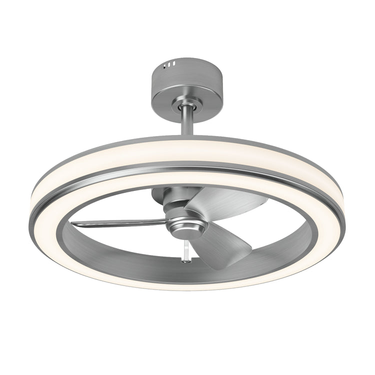 Edwin 25 in. LED Ceiling Fan 3 speeds With in Brushed Nickel | Artika