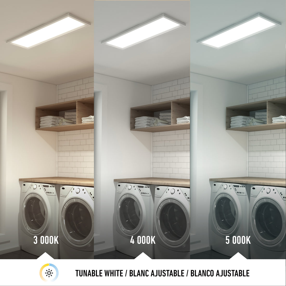 Sunray 1x4 LED Flush Mount Ceiling Light in Matte White | Artika